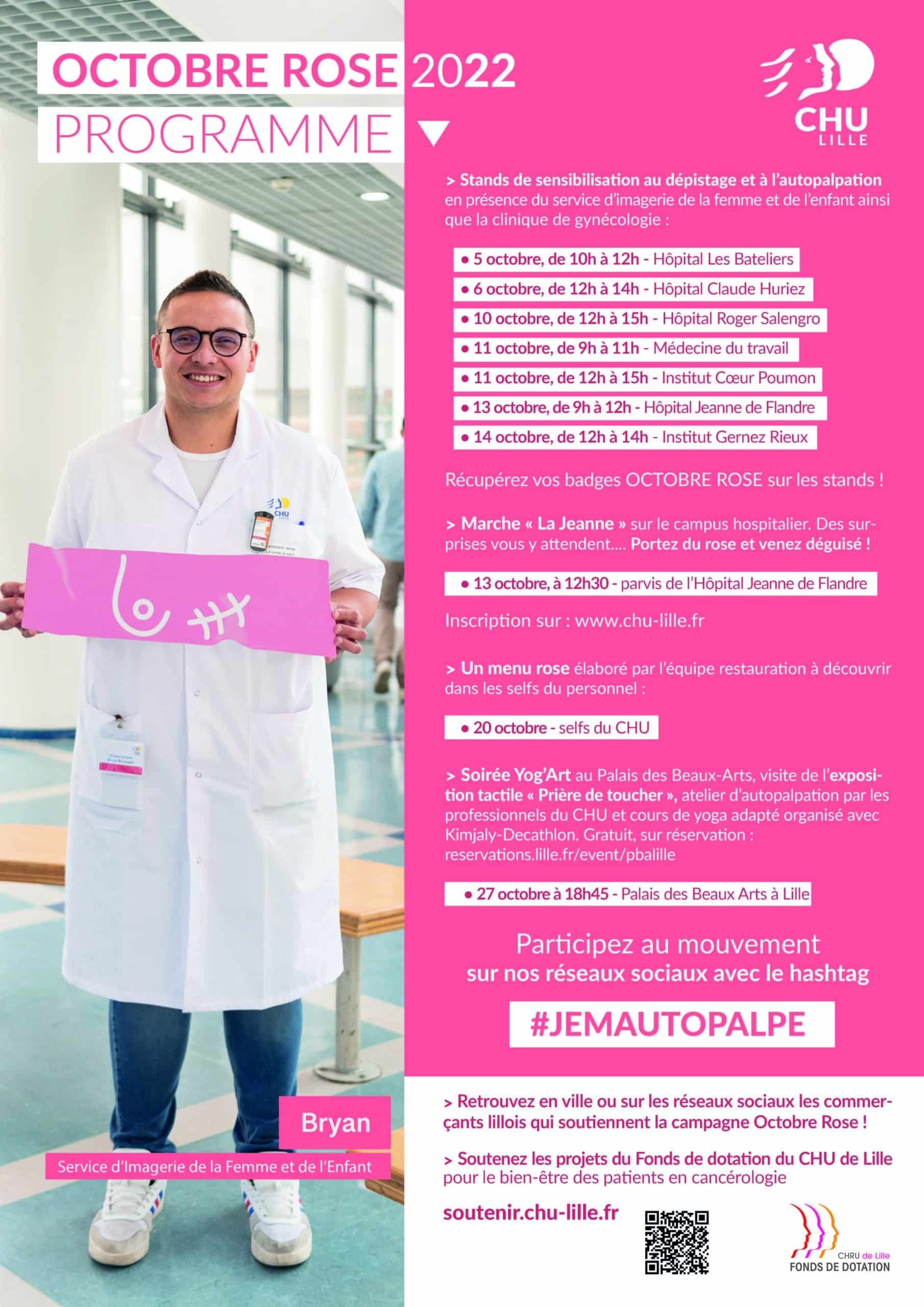 Octobre Rose: le CHU de Lille lance sa campagne #jemautopalpe